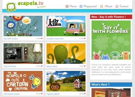 Enviar Postales con voz y juegos en Acapela.tv - Nestavista